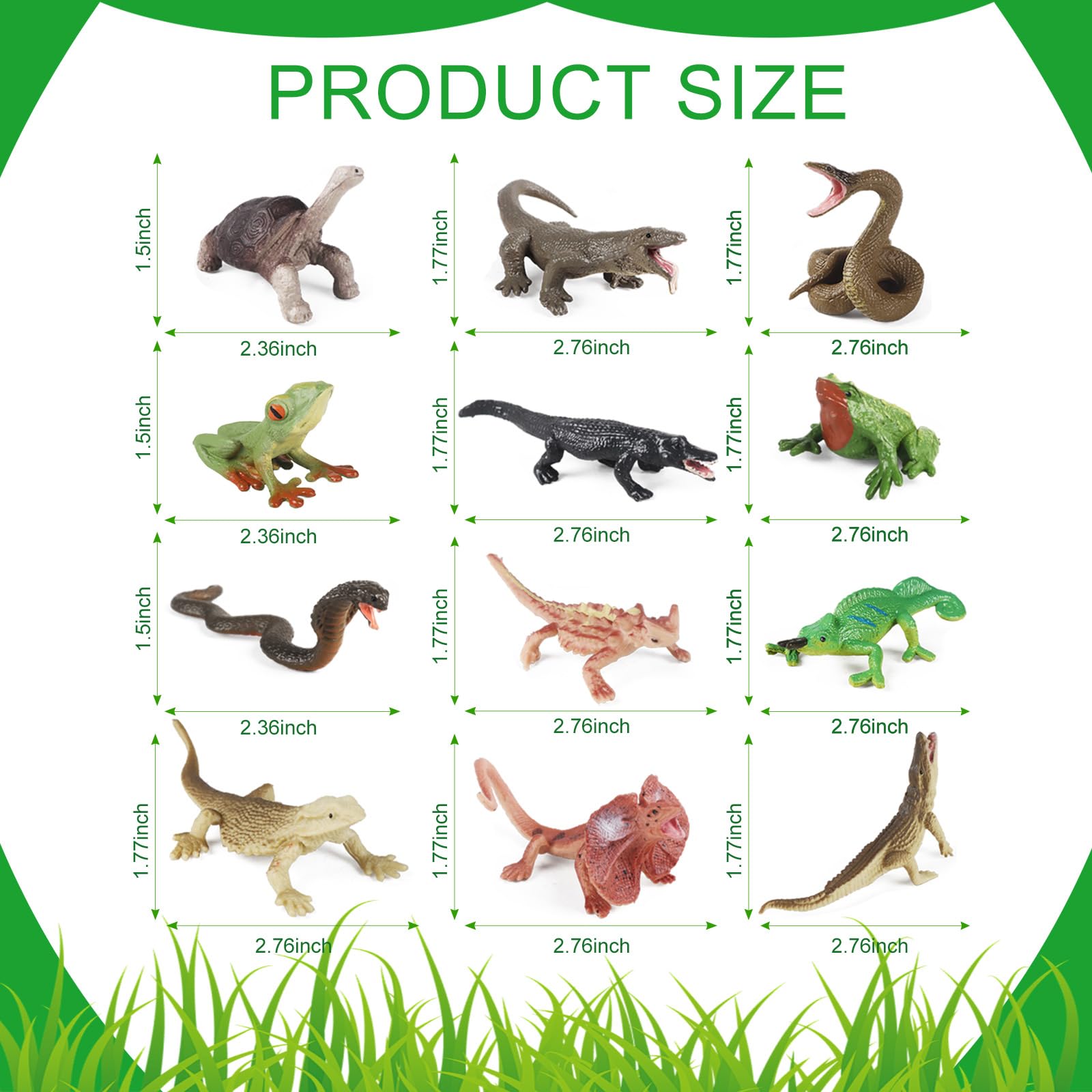 Mua 12PCS Realistic Reptile Animal Figurine Set,Cold Blooded Amphibians ...