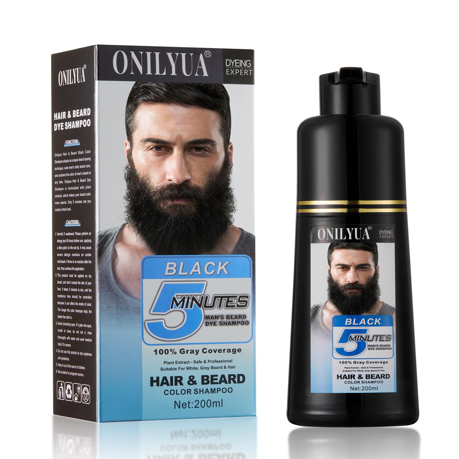 Mua Men’s Beard Dye for Men Black in 5 Minutes & Long-Lasting Black ...