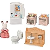 Amazon.com: Calico Critters Sky Blue Terrace Gift Set, Dollhouse ...
