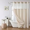 Amazon.com: eachope Boho Farmhouse No Hook Shower Curtain Set with Snap-in Fabric Liner,Heavy ...