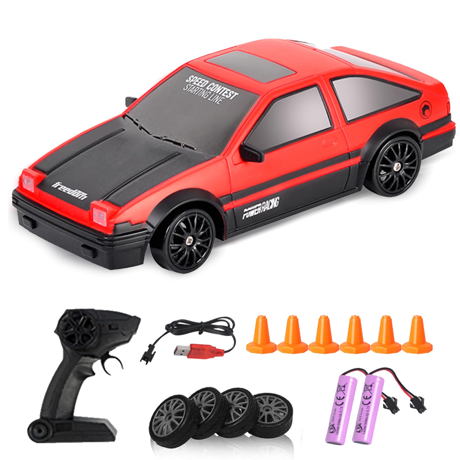 PIAUSC Mini Rc Drift Cars, Remote Control Drift Boys Car 2.4GHz, 15km/H ...