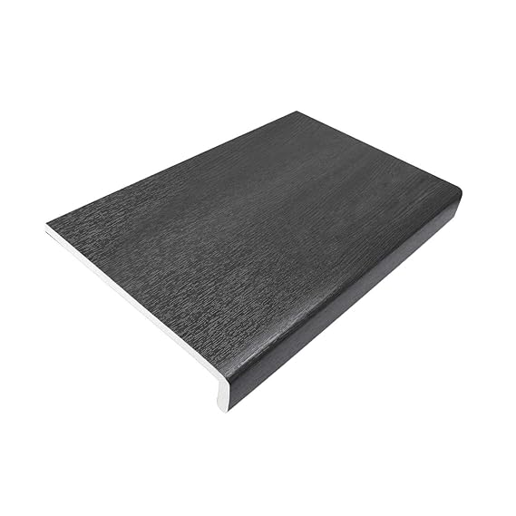 200mm Grey UPVC Window Board/Cill Cover 2.5m Long 9mm Thick Plastic ...