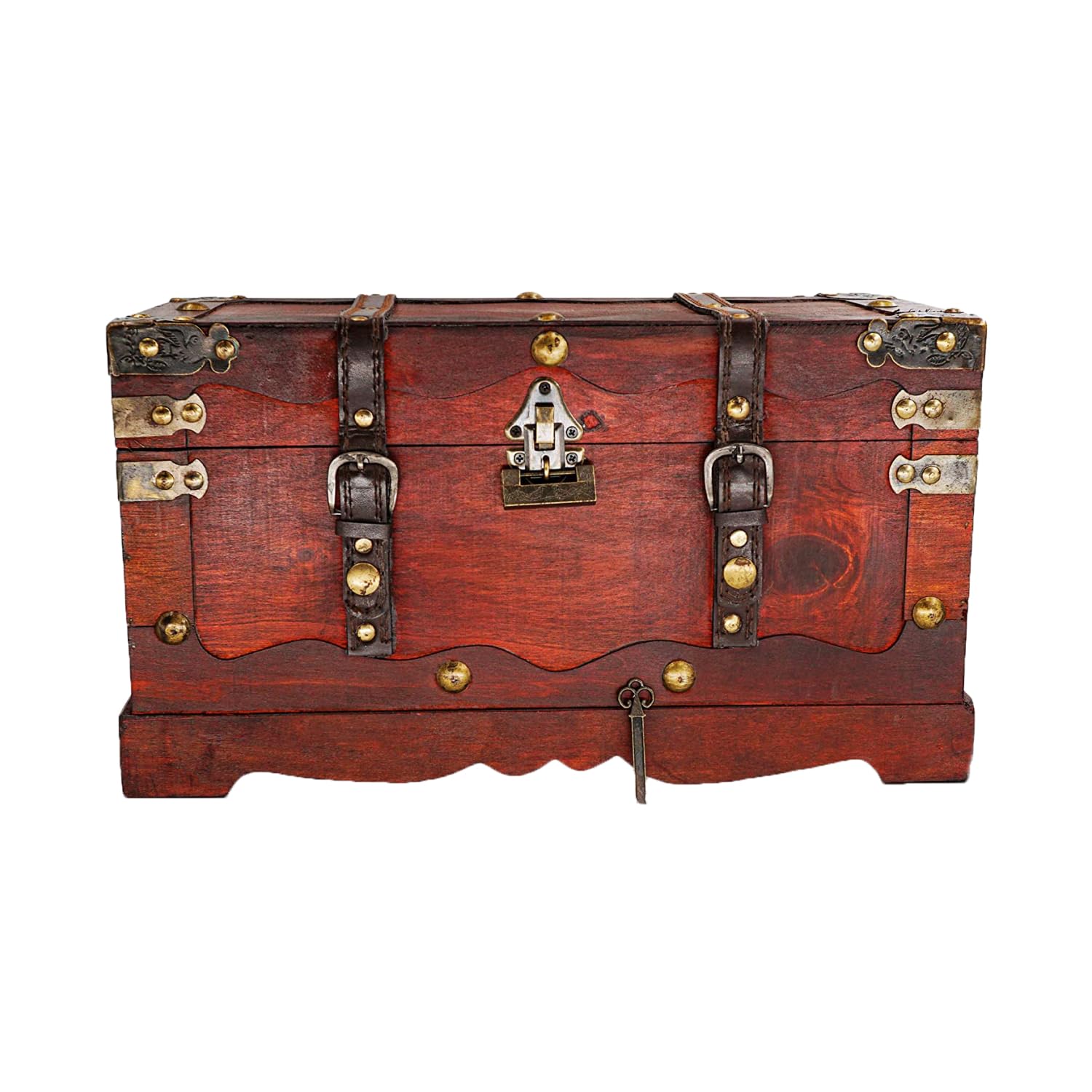 Brynnberg Pirate Treasure Chest Box - Large 15.5 x 7.5 x 8.7 Inch ...