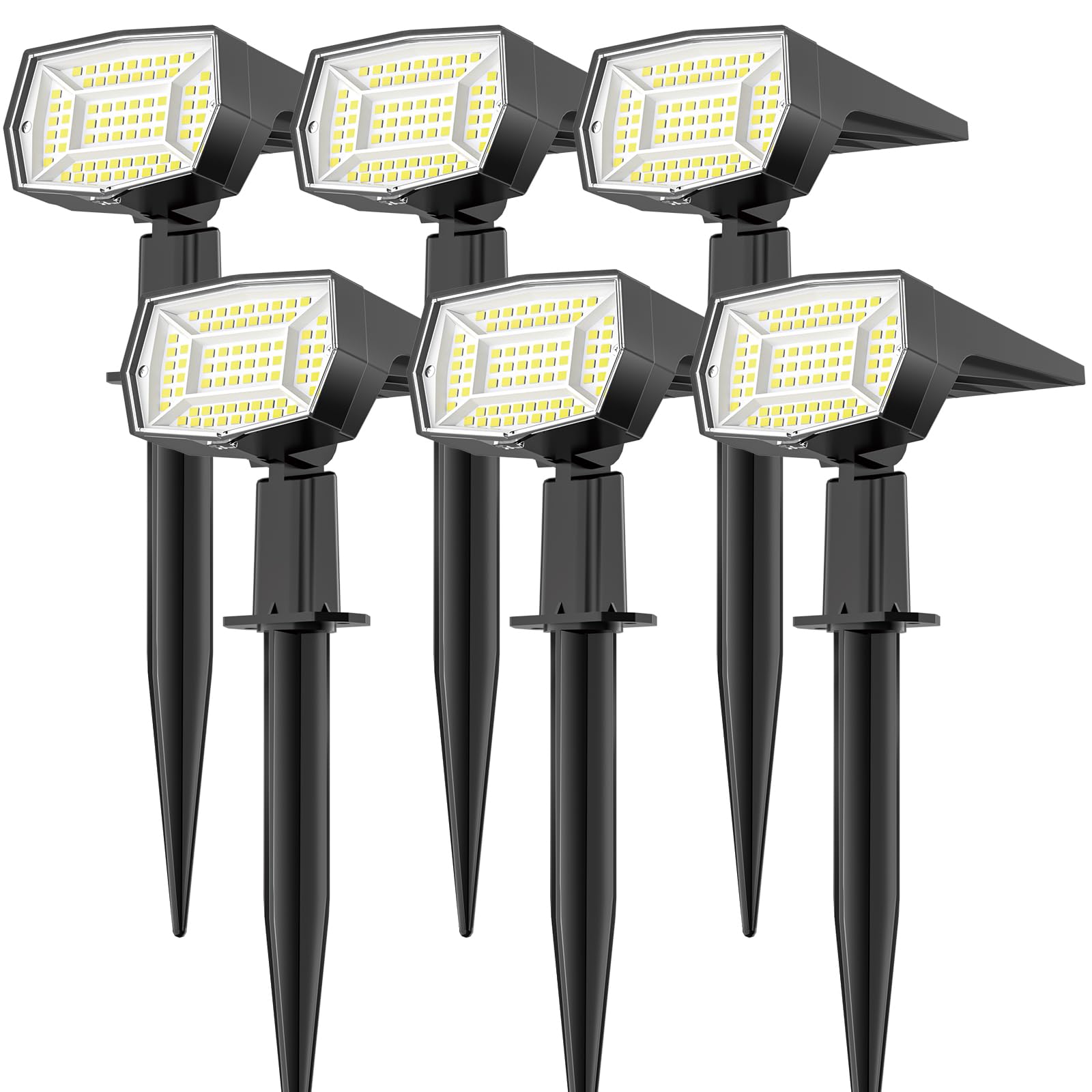 Fabrito 72 LEDs Solar Spot Lights Outdoor Waterproof, 3 Modes Landscape ...