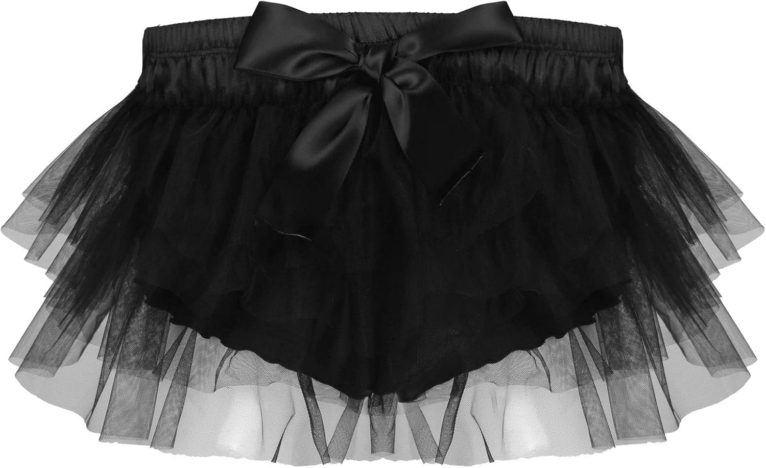 MSemis Jupe Homme Sexy Sissy Lingerie Short Boxer Tulle Satin de Soie ...