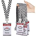 Amazon.com : 50 Sets Racing VIP Pass Cards with Checkered Racing ...
