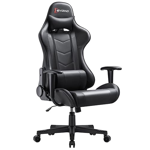 Devoko Ergonomic Gaming Chair Racing Style Adjustable Height High Back ...
