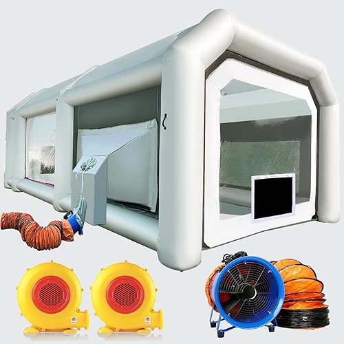 WARSUN Indoor Inflatable Paint Booth with Oversize Air Draft Device and ...