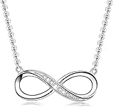 Infinite U Fashion Infinity Symbol Figure 8 Pendant 925 Sterling Silver ...