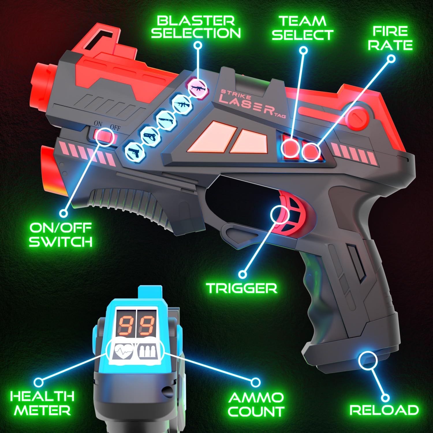 Mua Strike Laser Tag Rechargeable Guns Set - Infrared 4 Multi-Player ...