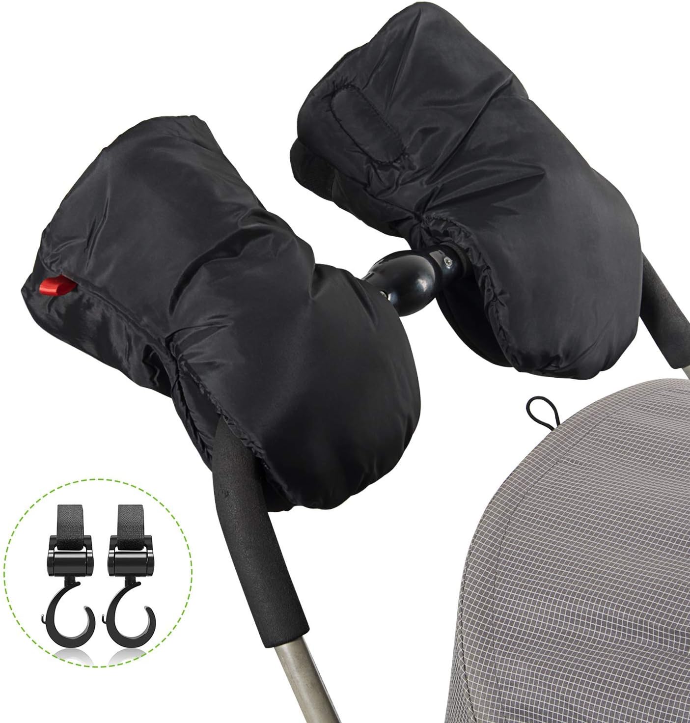 Stroller Hand Muff - Uiter Pram Pushchair Gloves with 2 Hooks Extra ...