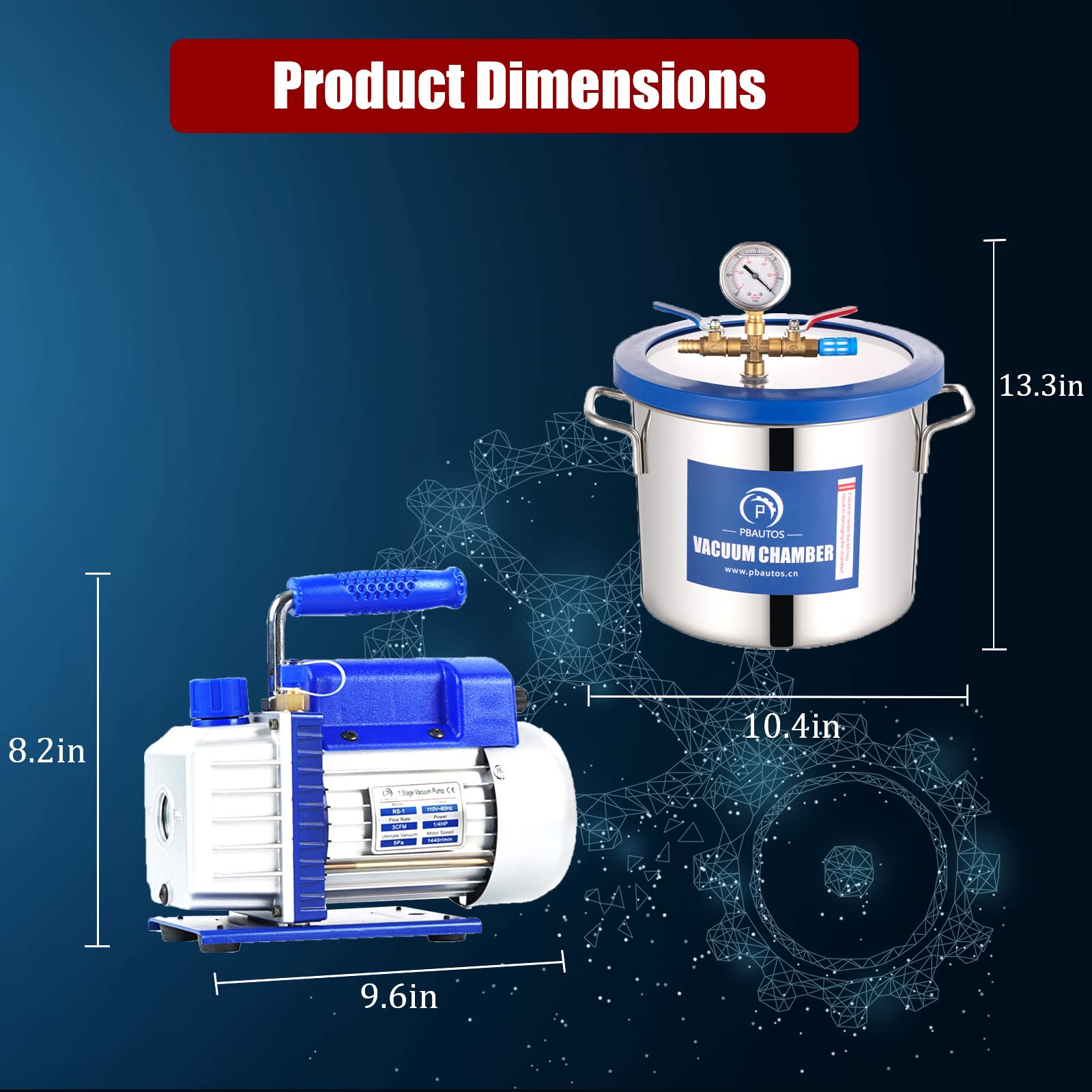 Mua 2 Gallon Vacuum Chamber with Pump, Acrystal Crystal Lid Vacuum ...
