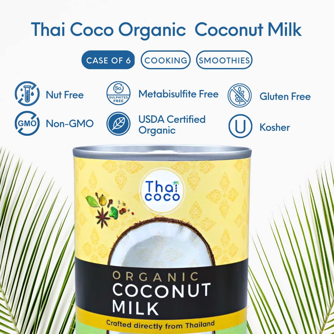 Mua Thai Coco Organic Coconut Milk Canned - Full Fat Coconut Milk ...