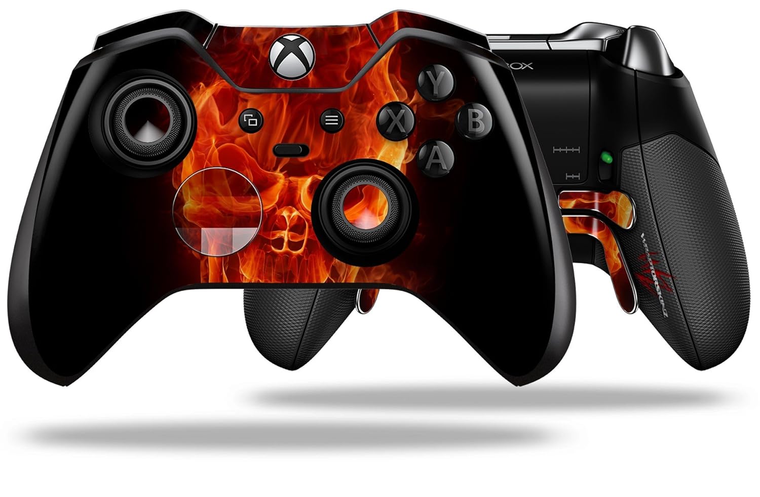 Amazon.com: Flaming Fire Skull Orange - Decal Style Skin fits Microsoft ...