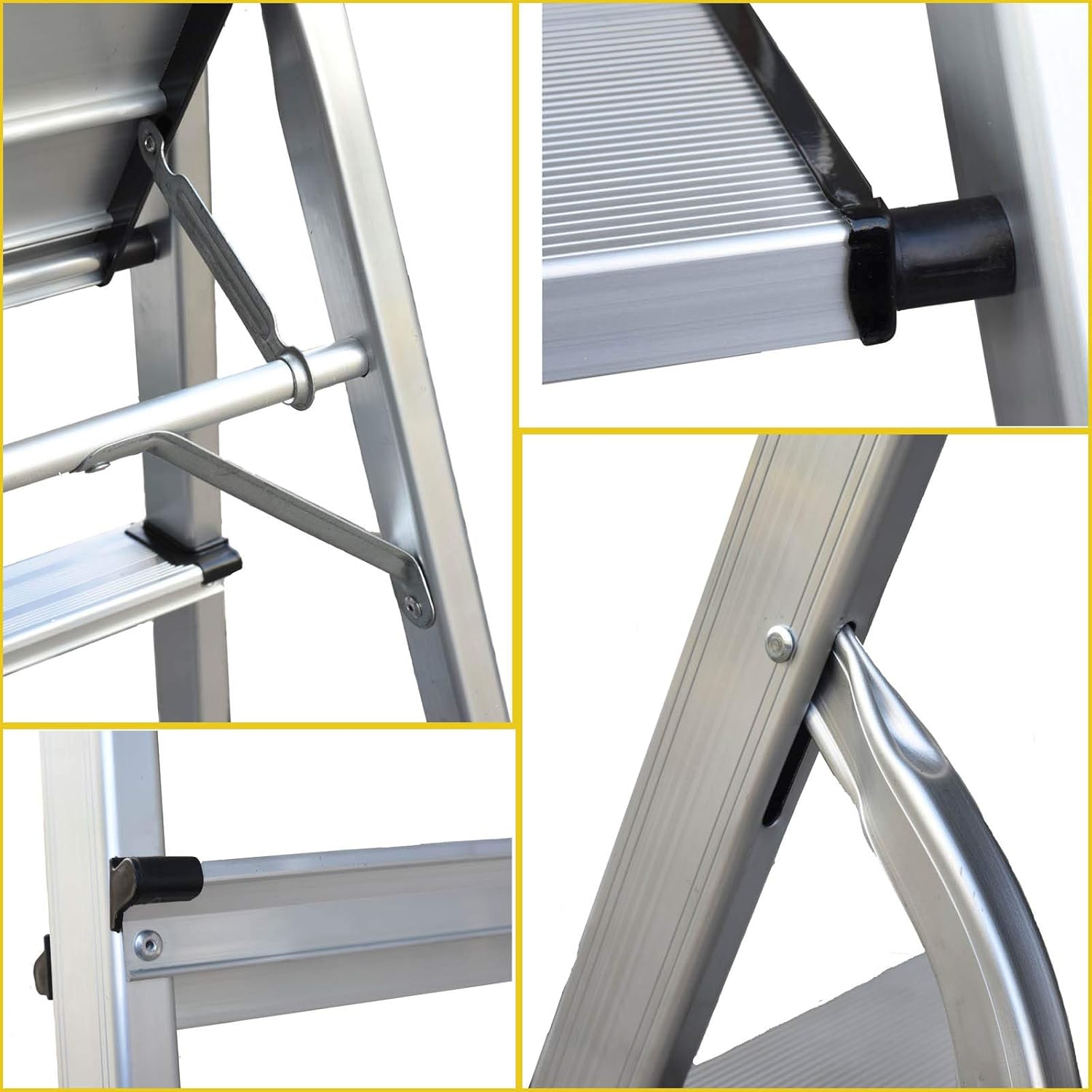 Super Saturday Heavy Duty 7 Step Ladder Aluminium Folding Portable ...