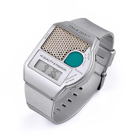 EN English Speaking Wristwatch Clock Voice Function Talking Time ...