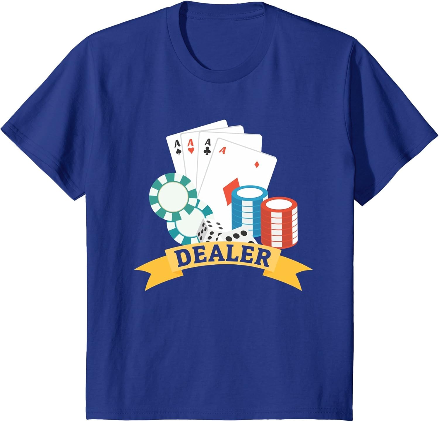 Amazon.com: Casino Dealer T-shirt - Chips Cards Poker: Clothing