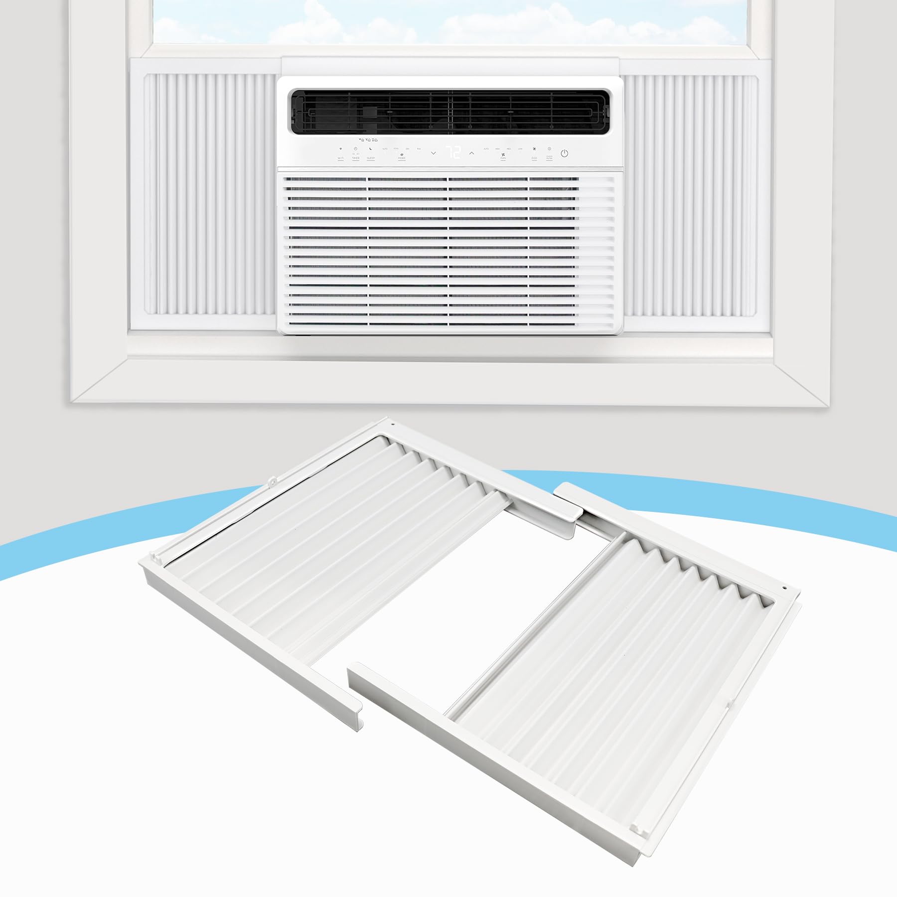 Air Jade Window Air Conditioner Side Panels, Window AC Side Panels with ...