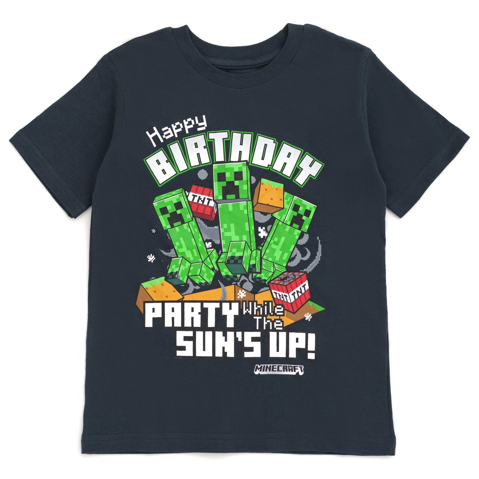 Minecraft Creeper Birthday Little Boys T-Shirt Gray 4 for sale | Denton ...