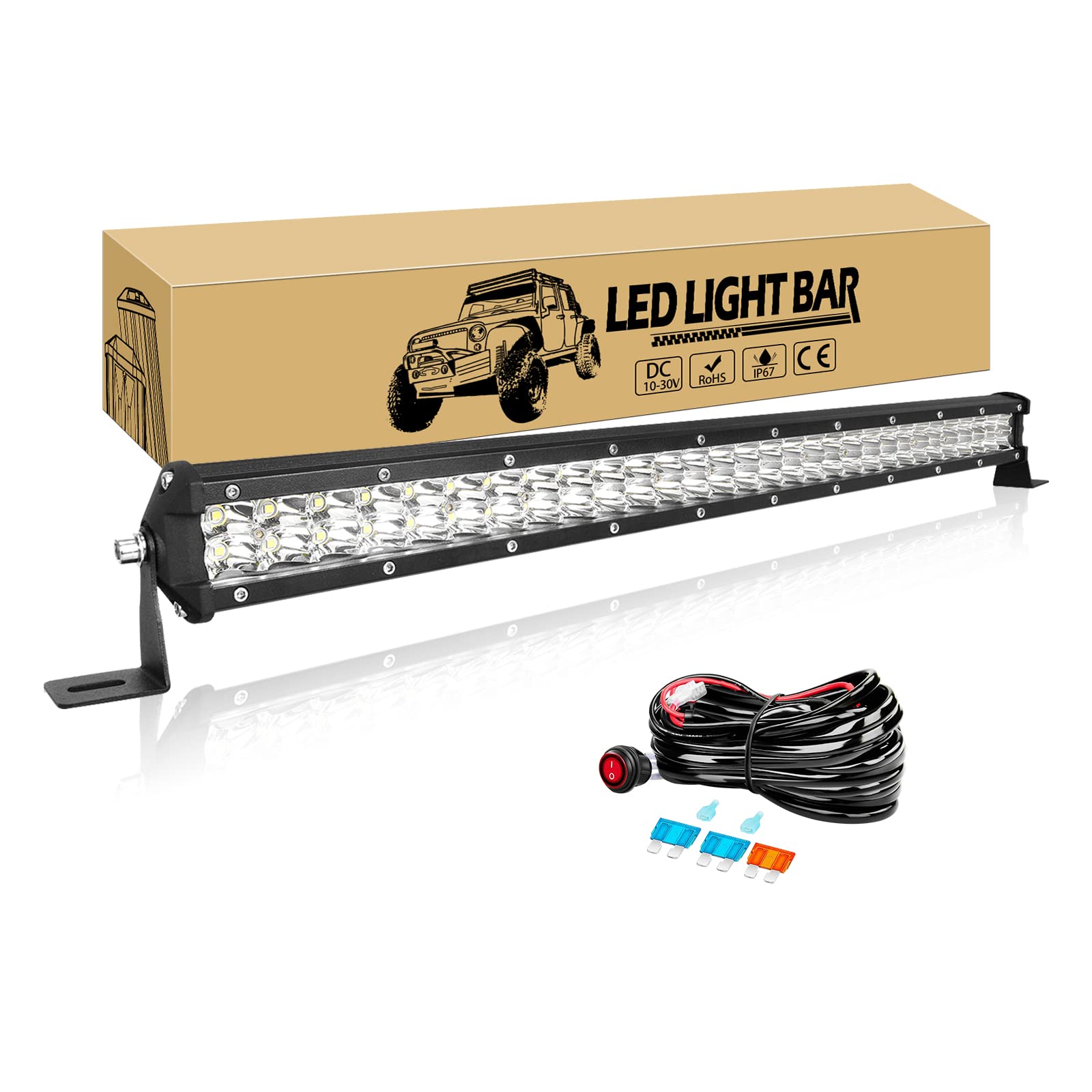 Willpower 24 Inch 180W LED Light Bar 12V 24V Slim Off Road Driving ...
