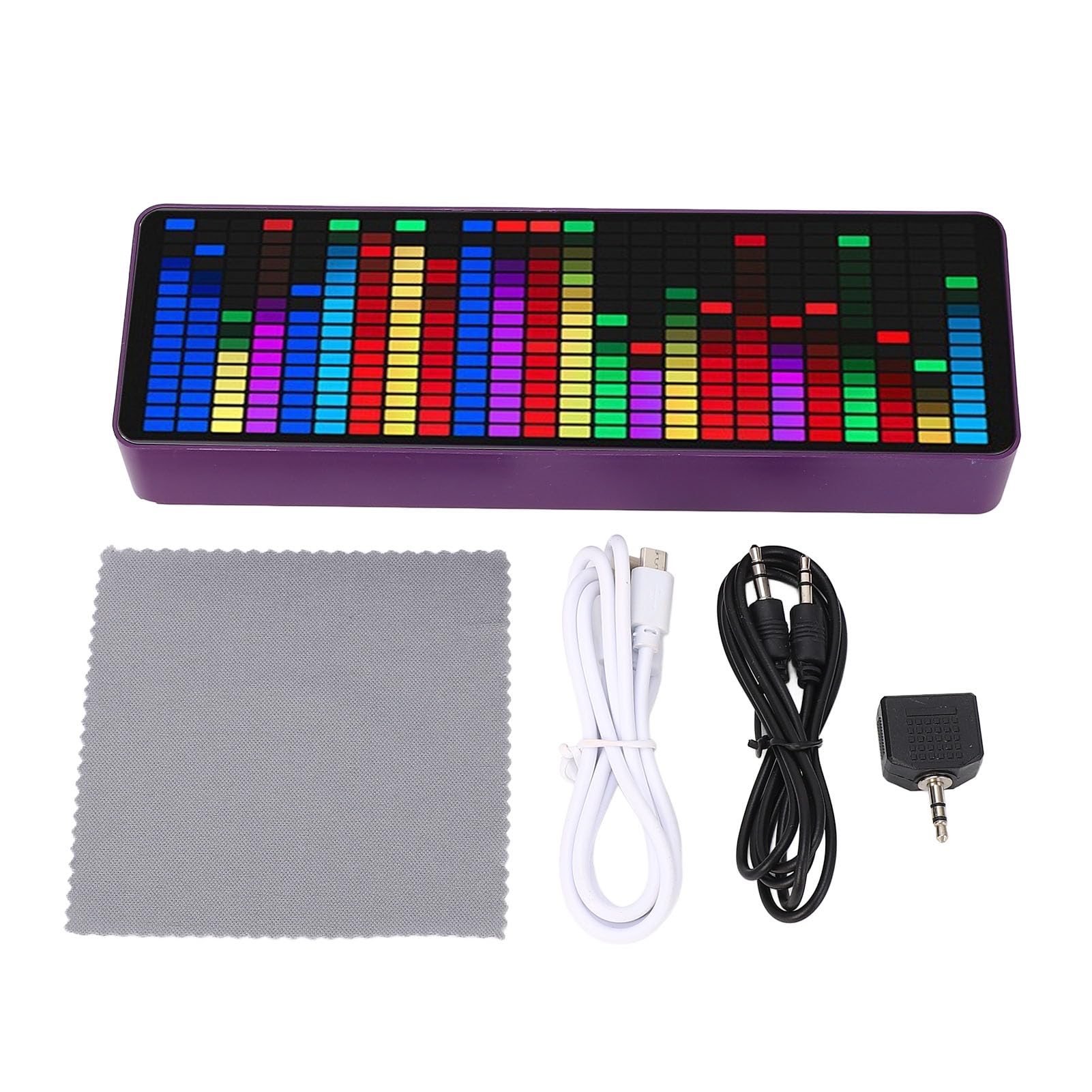 LED Audio Spectrum Analyzer 384 RGB Colorful Rhythm Light with Voice ...