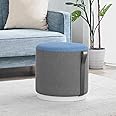 Amazon.com : Sunon Round Pouf Ottoman, Wooden Leg Small Ottoman Stool ...