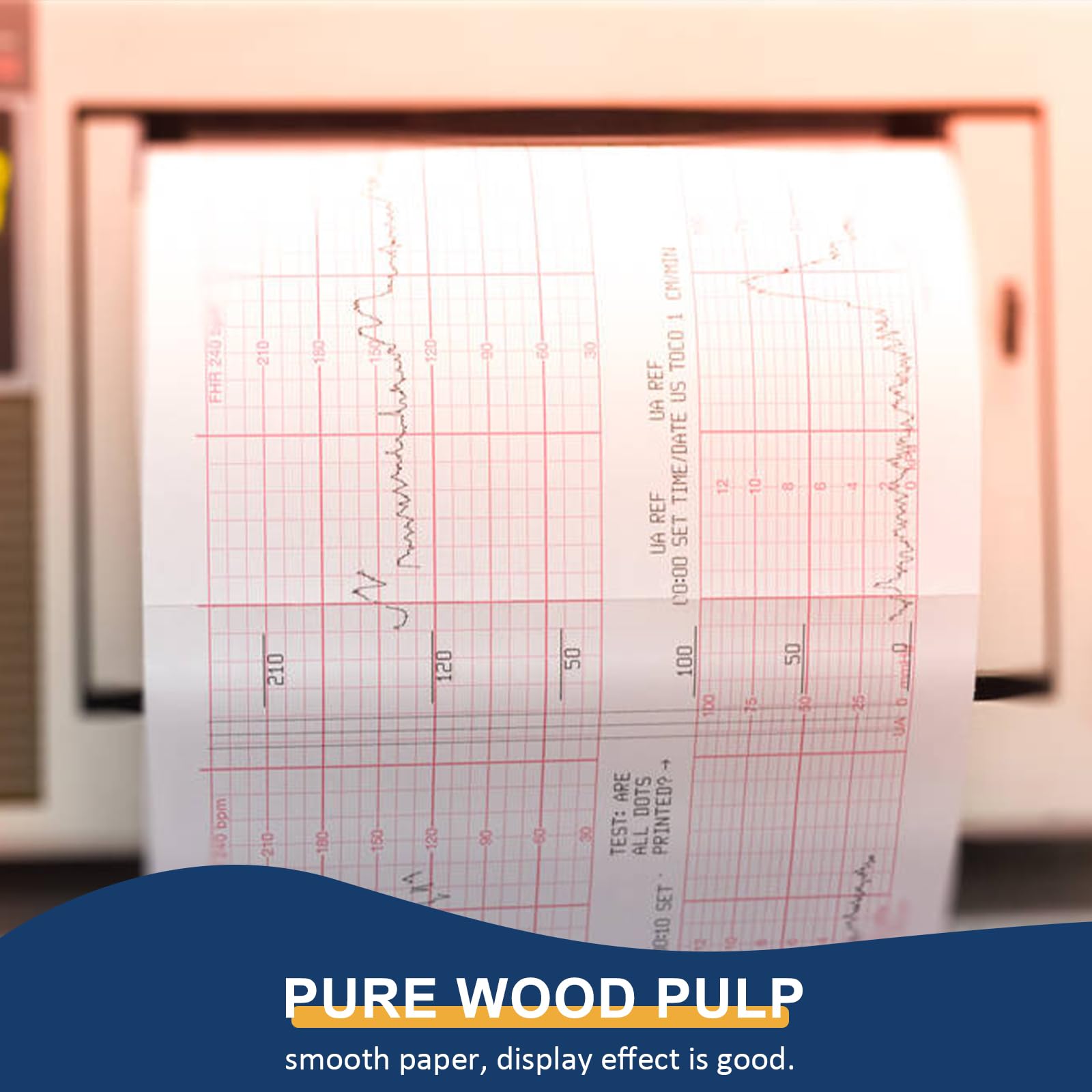 Healthible ECG Paper Roll - 10 Rolls EKG Paper,ECG Paper 80mmx20m ...