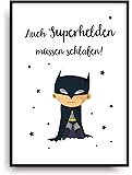 Kunstdruck SUPERHELD Fine Art Poster Print Plakat moderne Vintage Deko ...
