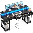 Amazon.com: AODK 63 inch Computer Desk with 3 Drawers, Gaming Desk with ...