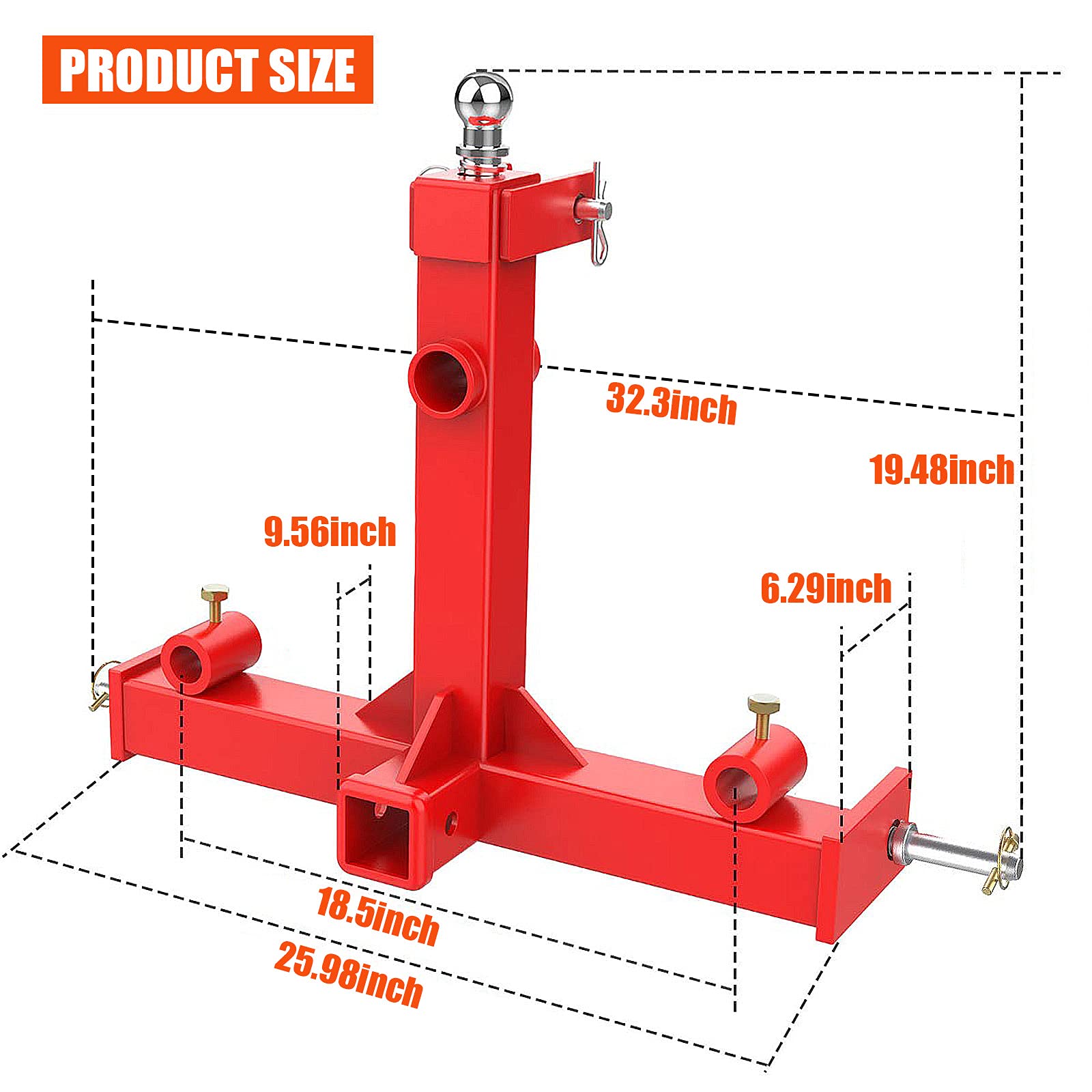 Mua Sulythw 3 Point 2" Trailer Hitch Receiver, Quick Hitch Category 1 ...