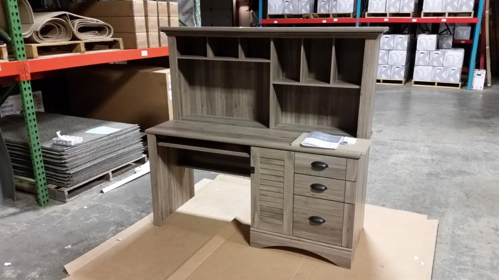 $18/mo - Finance Sauder Harbor View Computer Desk With Hutch, Antiqued ...