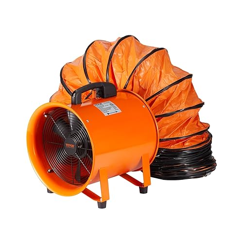 VEVOR Industrial Portable Air Blower Ventilator with Hose, 3198CFM 12 ...
