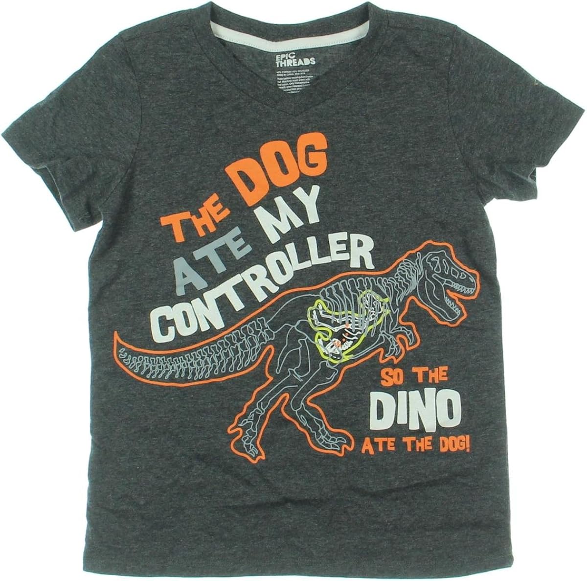 Amazon.com: Epic Threads Boys Pattern Graphic Tee Gray 6: Clothing