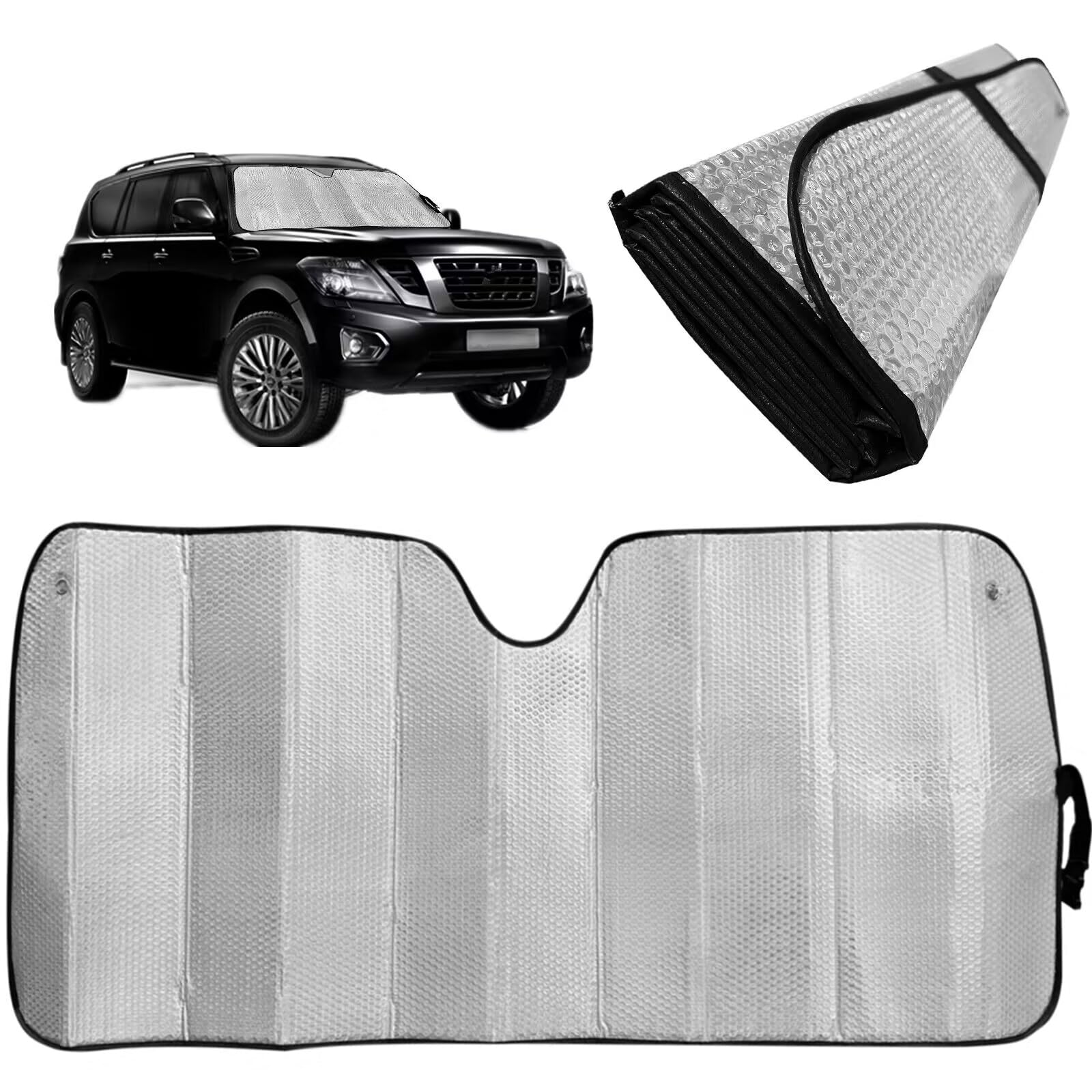 GWUSKDT Car Windshield Sunshade-Thicken 5-Layer Bubble Block Heat and ...