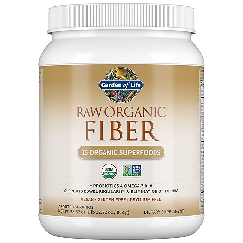 Garden of Life Raw Organic Fiber Powder, 30 Servings, 15 Organic ...