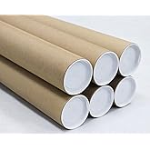 Amazon.com : MagicWater Supply Mailing Tube 2 in x 24 in White - 6 Pack ...