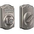 Schlage BE365 V CAM 619 Camelot Keypad Deadbolt, Electronic Keyless ...