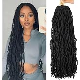 Amazon.com : LMZIM 24 Inch Soft Locs Crochet Hair Pre Looped Faux Locs ...