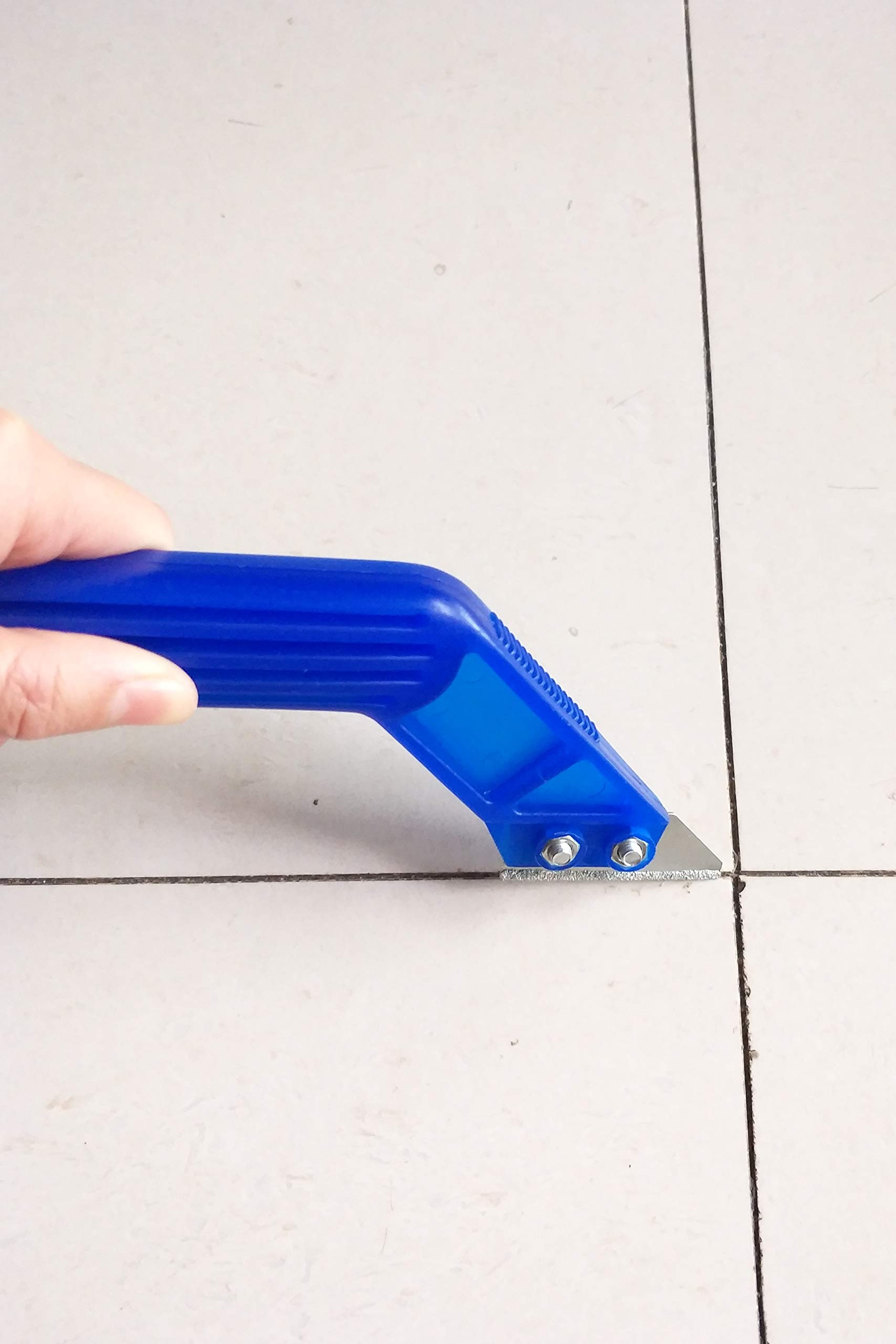 8-Inch Angled Grout Hand Saw with 1/8-Inch Diamond Surface Blades for ...