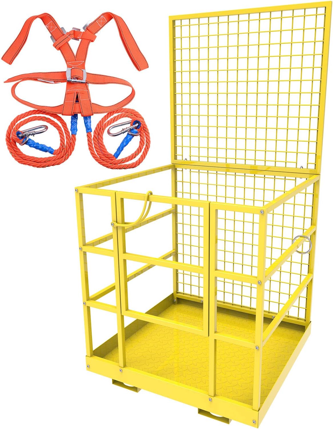 YINTATECH Forklift Cage Work Platform Safety Cage with Safety Harness ...