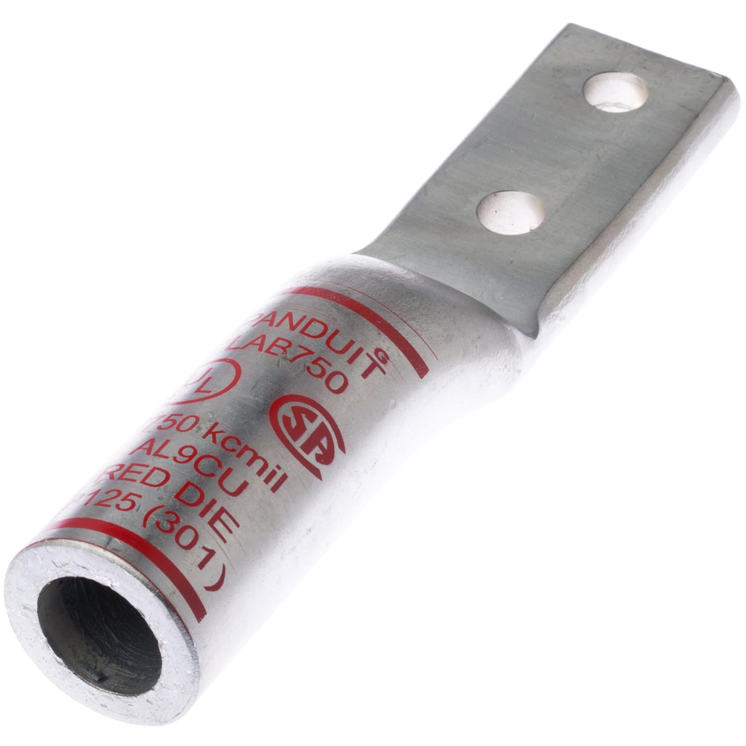 Panduit LAB750-12-1R Aluminum Compression Lug, 2 Hole, 750 kcmil, 1/2 ...