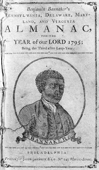 Benjamin Banneker N(1731-1806) American Mathematician Woodcut Portrait ...