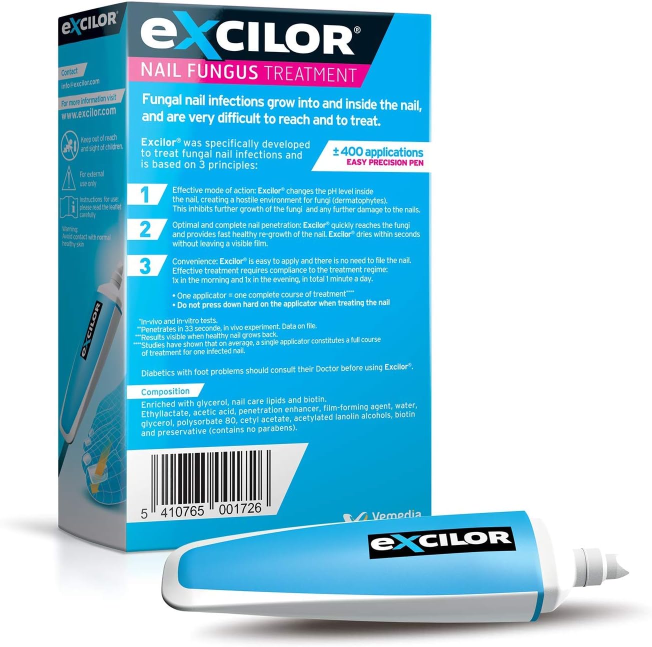 Excilor Nail Fungus Treatment Pen, Anti-Fungal Nail Treatment & Repair ...