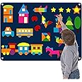 Amazon.com: Craftstory 144 Pcs Shapes Felt-Board for Toddlers ...