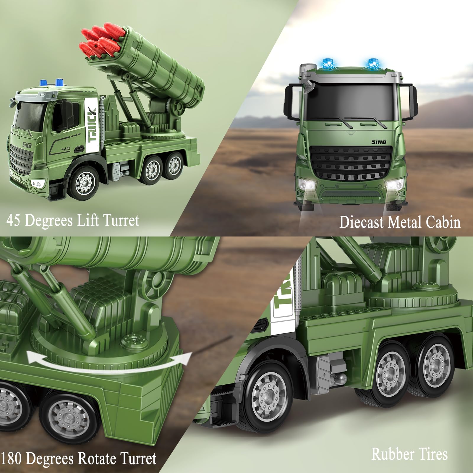 Mua Remote Control Missile Military Truck, 2.4GHz RC Army Truck Toys ...