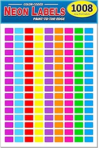 Amazon.com : Pack of 1008, 1/2" x 3/4" Rectangle Color Coding Dot ...