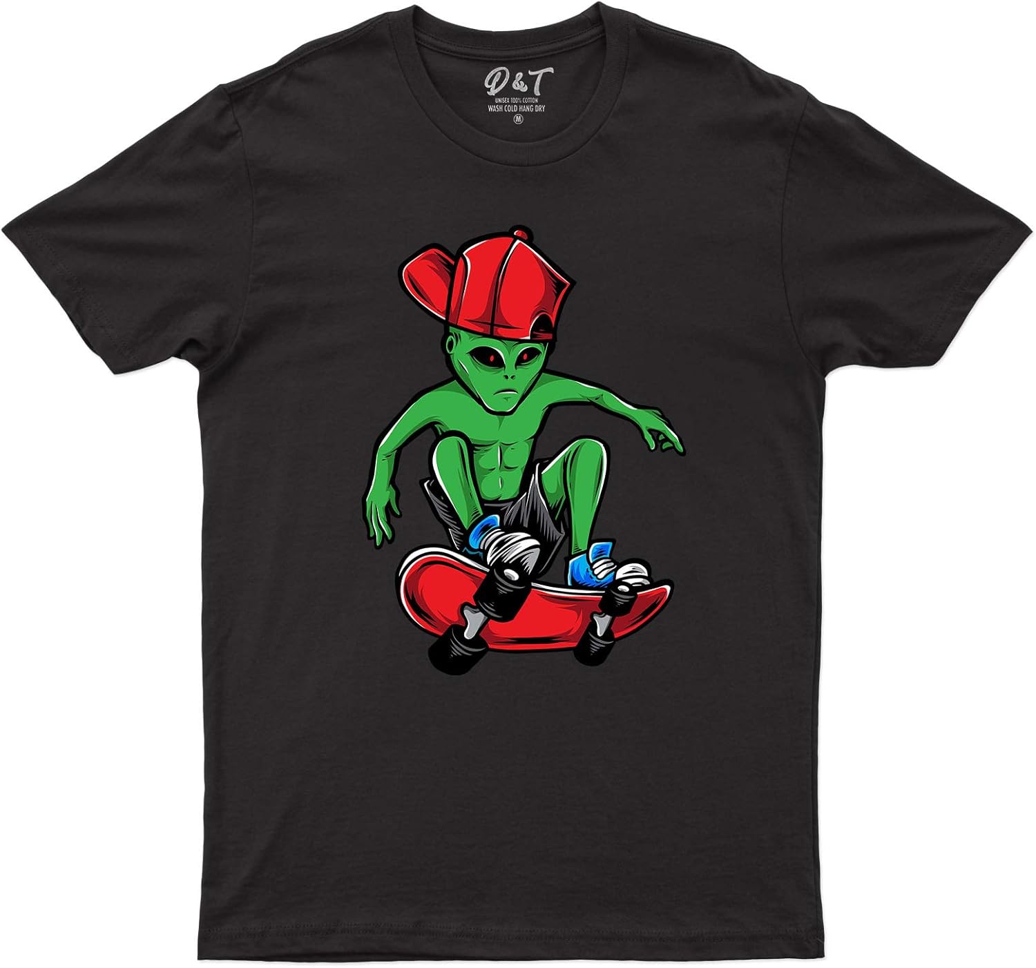 Alien Skater Logo Mens T Shirt Funny Alien Lovers Gift Adults Retro Tee ...