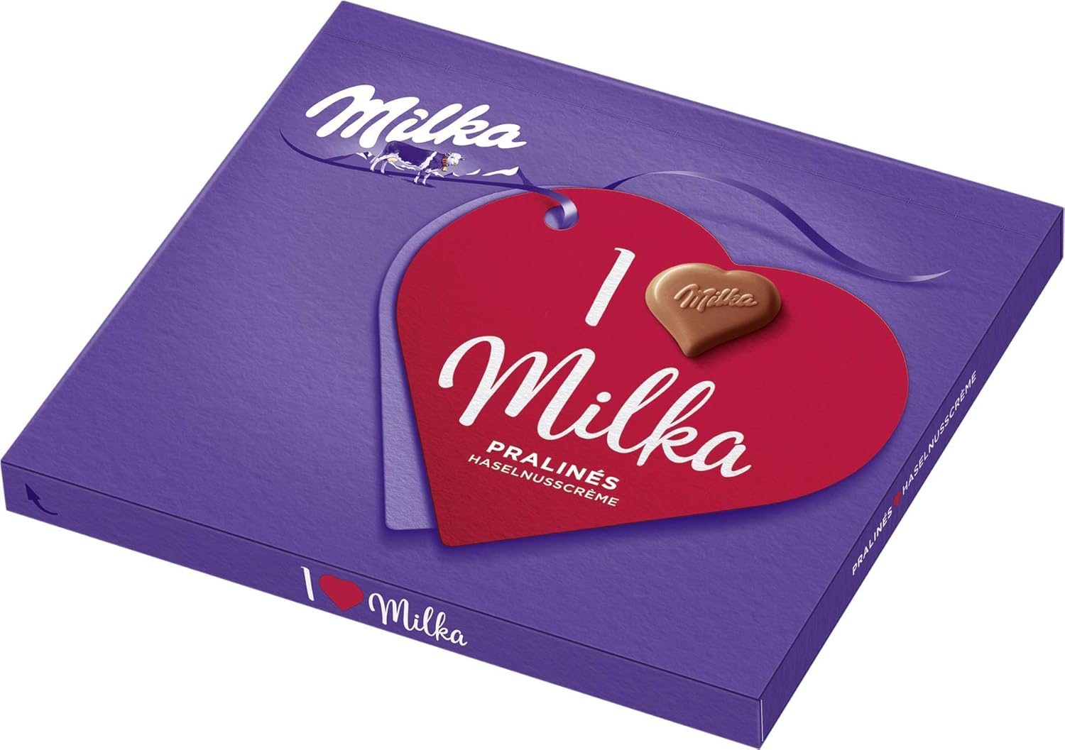 I Love Milka cioccolatini, noce nugat, 110 g, confezione da 5 (5 x 110 ...