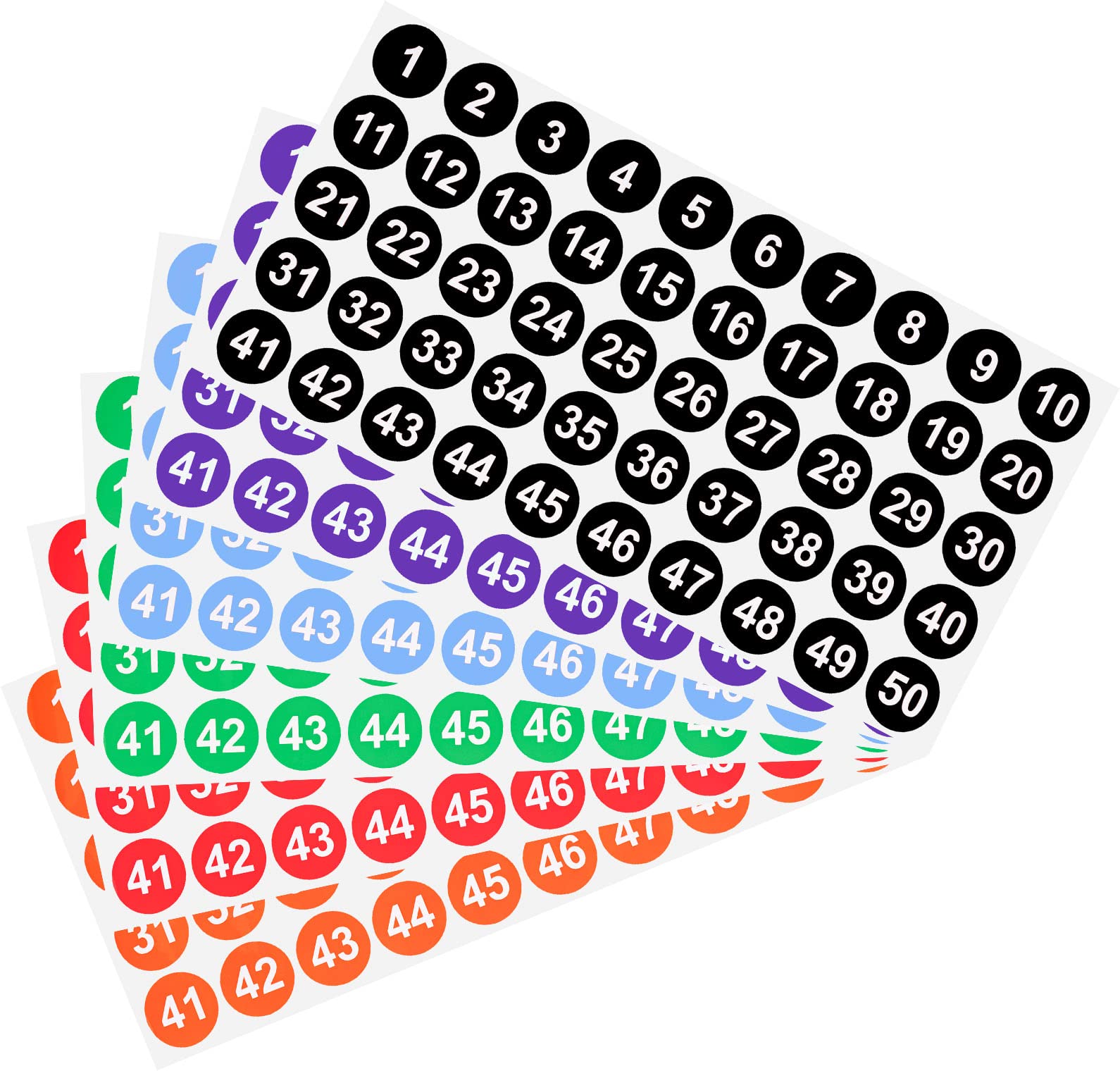 Mua 12 Sheets Waterproof Number Stickers, 1-50 Vinyl Self-Adhesive ...