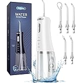Amazon.com: COSLUS Water Dental Flosser Teeth Pick: 2 Pack 300ml Portable Cordless Oral ...